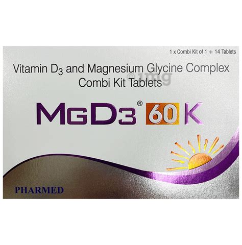 Mgd3 60k Tablet Vitamin D3 And Magnesium For Bone And Muscle Health Buy