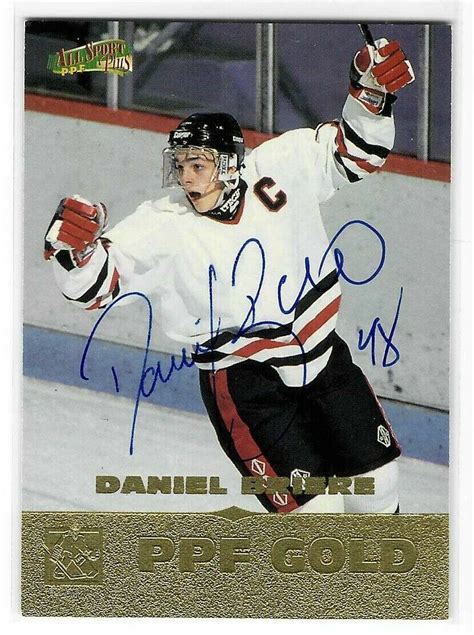 Daniel Briere Signed 1996 97 Score Ppf Gold Card 172 Phoenix Coyotes