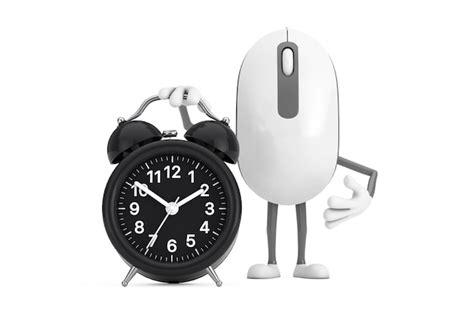 premium photo computer mouse cartoon person character mascot with