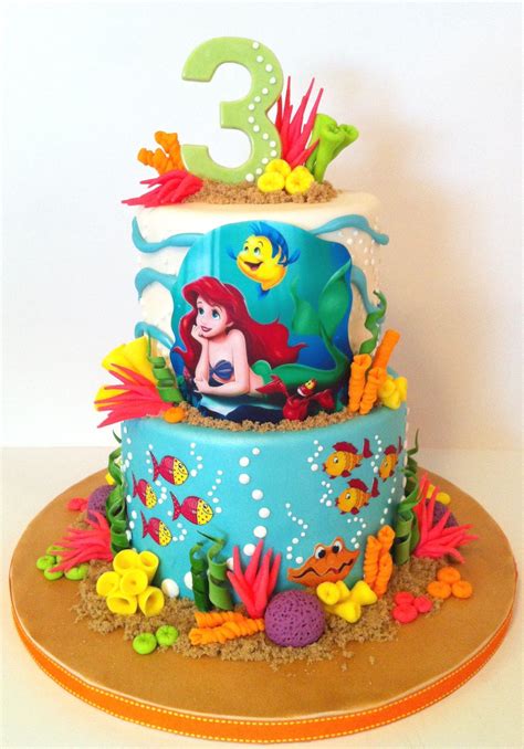 The Little Mermaid Mermaid Birthday Cakes Little Mermaid Birthday