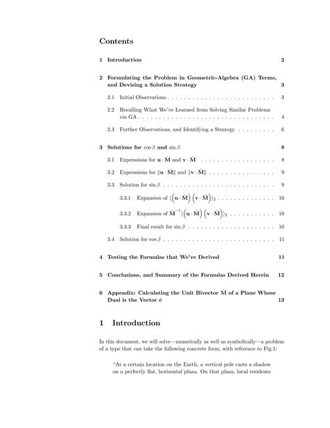Calculating The Angle Between Projections Of Vectors Via Geometric