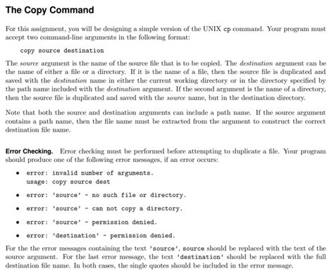 The Copy Command For This Assignment You Will Be