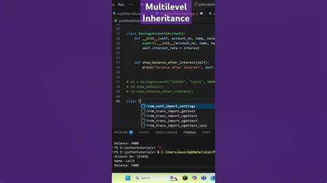 Multilevel Inheritance In Python In 60 Seconds Pythontutorial