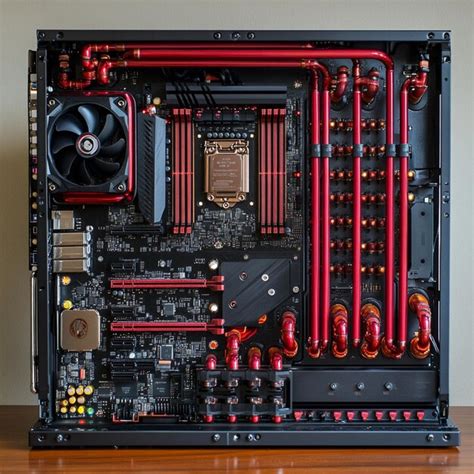 A Motherboard With Dual Gpu Setup In Sli Or Crossfire Configuration Premium Ai Generated Image