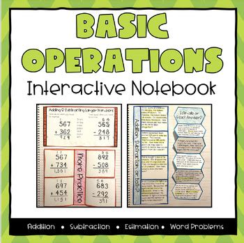 Math Interactive Notebook Third Grade Addition Subtraction TPT
