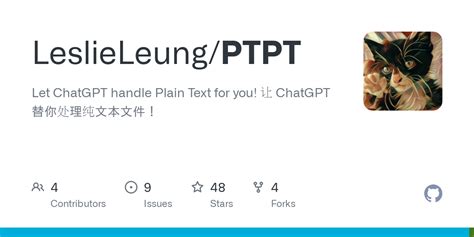 Github Leslieleung Ptpt Let Chatgpt Handle Plain Text For You Chatgpt