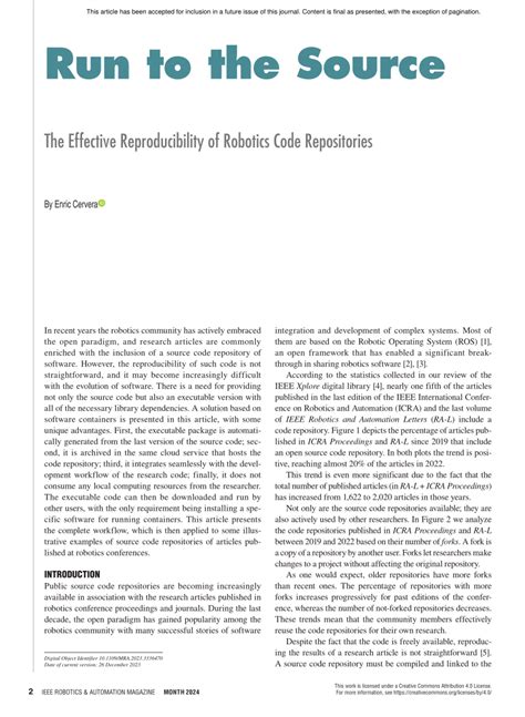 Pdf Run To The Source The Effective Reproducibility Of Robotics Code Repositories