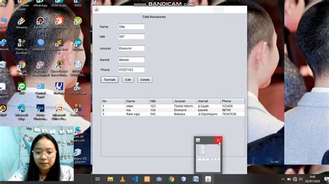 Aplikasi Data Mahasiswa Pada Java Youtube