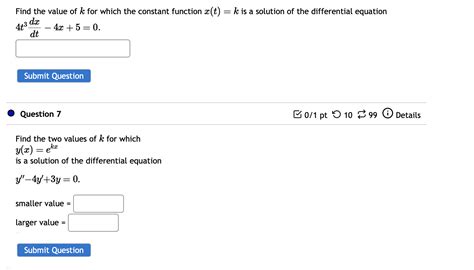 Solved Find The Value Of K For Which The Constant Function Chegg Com
