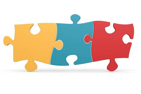 Premium Photo Colorful Jigsaw Puzzle Isolated