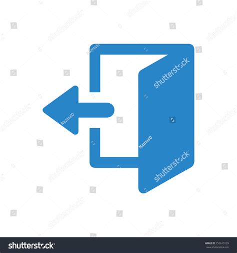 exit logout icon stock vector royalty free 755619139 shutterstock