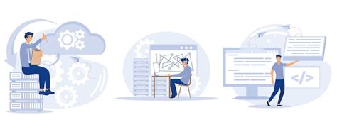 Premium Vector Information Storage Infrastructure Concept Big Data