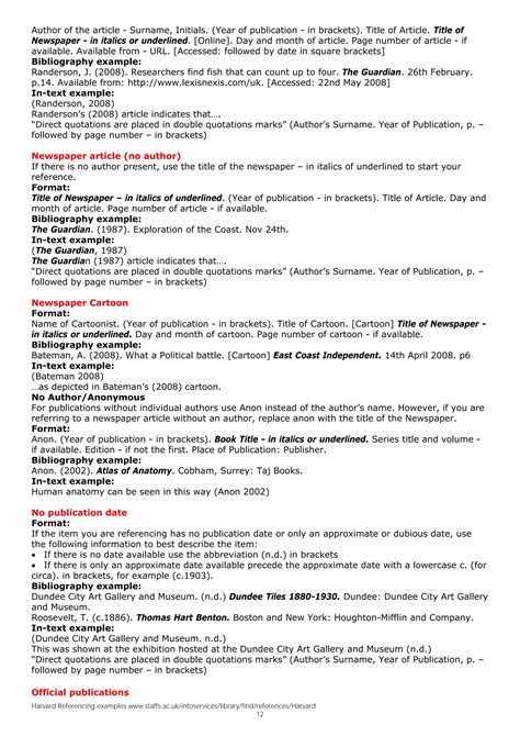 Harvard Referencing Examples Artofit