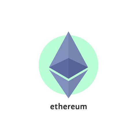 Premium Vector Simple Ethereum Logo Isolated On White