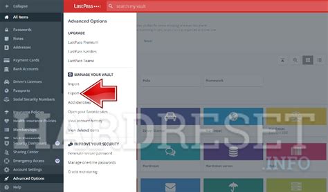 how to export passwords from lastpass