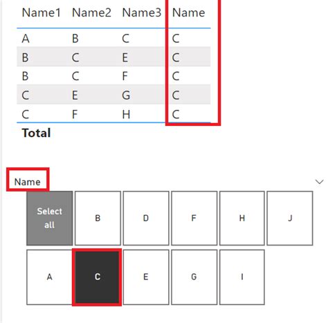 solved how to create a slicer with values from multiple c