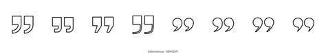 Quote Icon Set Quotation Mark Symbol Stock Vector Royalty Free Shutterstock