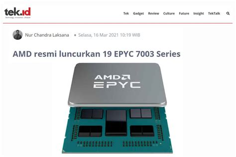 Amd Resmi Luncurkan 19 Epyc 7003 Series United Communications