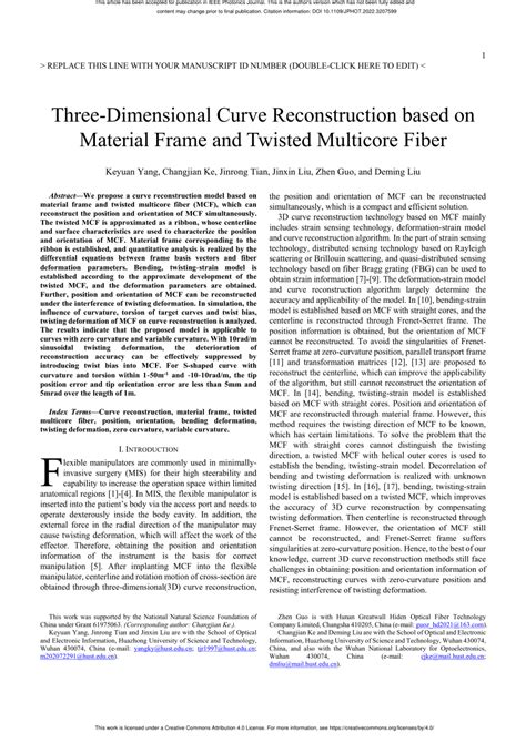 pdf three dimensional curve reconstruction based on material frame