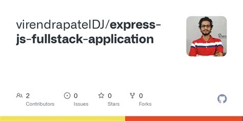 github virendrapateldj express js fullstack application