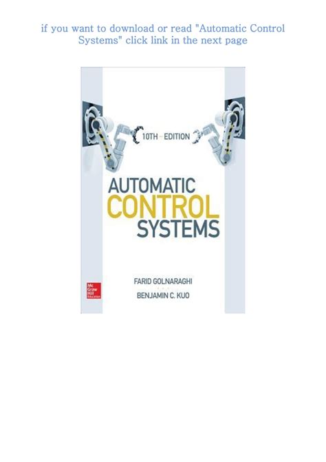 Download Books Free Automatic Control Systems Full Online