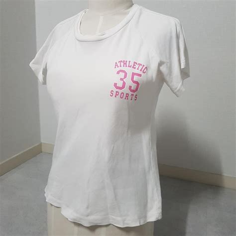 여성 반팔 티셔츠 기본티 흰색 35 넥 주름 세컨웨어