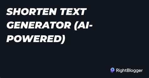 text shortener ai powered tool to shorten text
