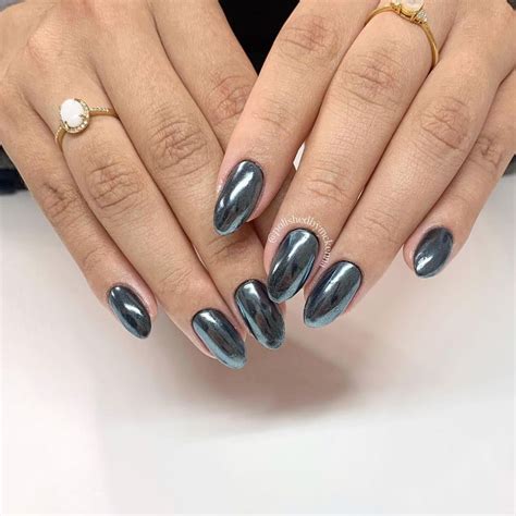 45 Metallic Nail Designs To Try From Milky Mirrors To 3d Chrome