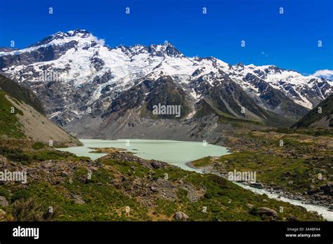 Mount Sefton And Mueller Lake From The Hooker Valley Track Aoraki