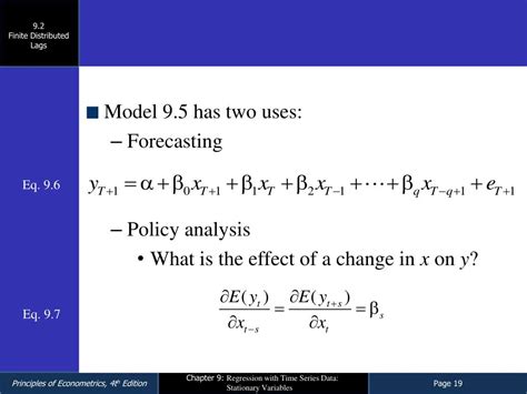 ppt chapter 9 regression with time series data stationary variables