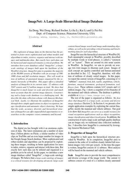 Deng Et Al 2009 Imagenet Pdf Receiver Operating Characteristic Statistical Classification