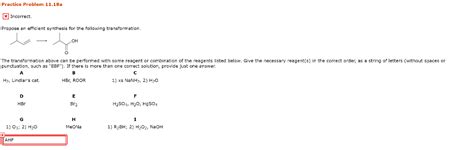 solved practice problem 11 18a x incorrect propose an