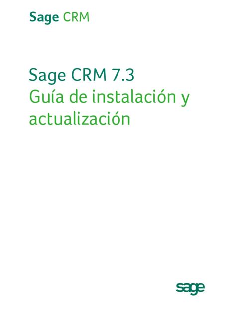 Sage Crm 73 Installation And Upgrade Guide Es Pdf Transport