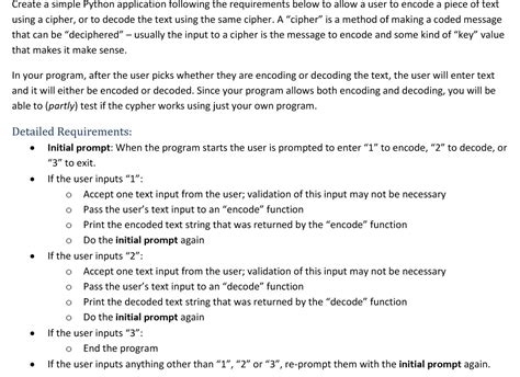 Solved Create A Simple Python Application Following The Requirements