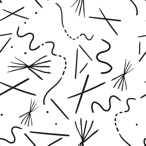 Objets Géométriques Abstraits De Modèle Sans Couture Dans Le Style Doodle Vecteur Premium