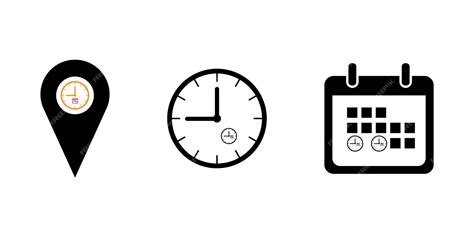 Premium Vector Time Date And Address Or Location Icon Event Elements Vector Illustration