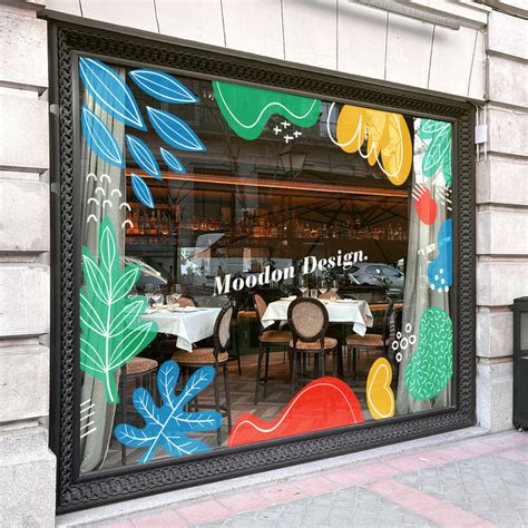 작업사례 카페 대형 레터링 오픈스티커 글자컷팅 시트지 디자인 무드온디자인