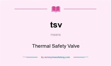Tsv Thermal Safety Valve In Undefined By