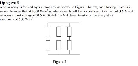 Solved Oppgave 3 A Solar Array Is Formed By Six Modules As
