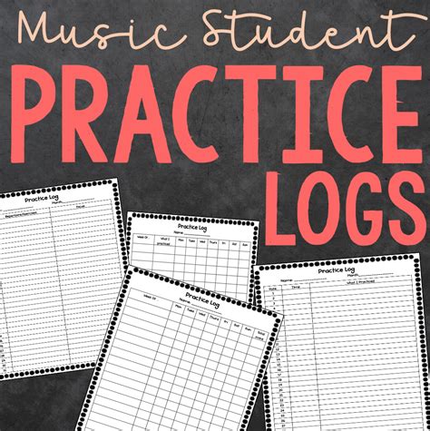 Music Practice Log Teach From The Stage