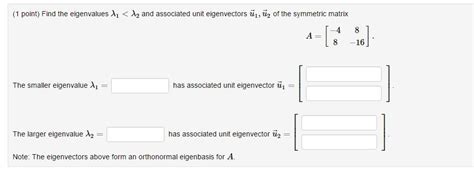 Solved Find The Eigenvalues Lambda1