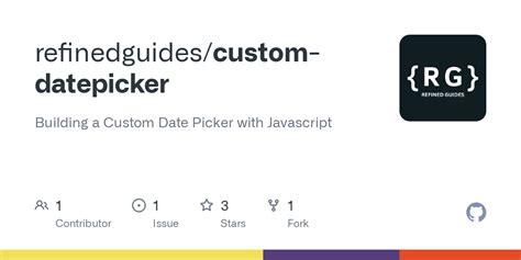 Github Refinedguidescustom Datepicker Building A Custom Date Picker
