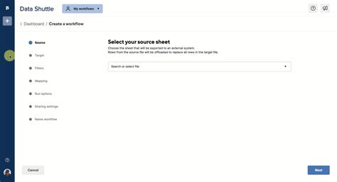 create an offload workflow in data shuttle smartsheet learning center