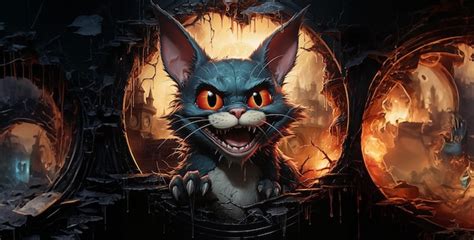 Premium Ai Image Scary Tom And Jerry Picture On A Hubcap Hd Wallpaper