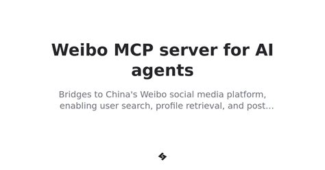 weibo mcp server for ai agents