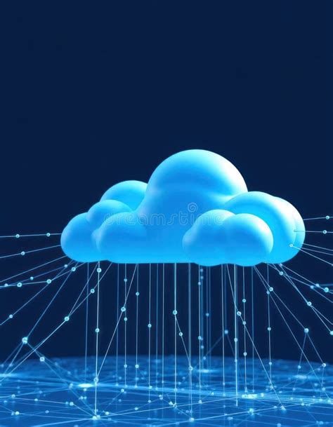 Abstract Futuristic Image Of Virtual Cloud Environment Cloud Computing Infrastructure Theme