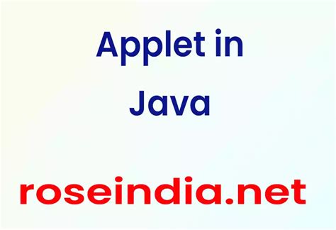 Applet In Java
