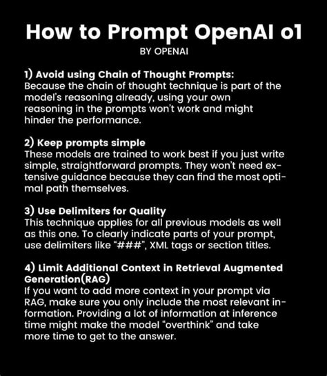Muhammad Haris On Linkedin Openai Released A New O1 Prompting Guide
