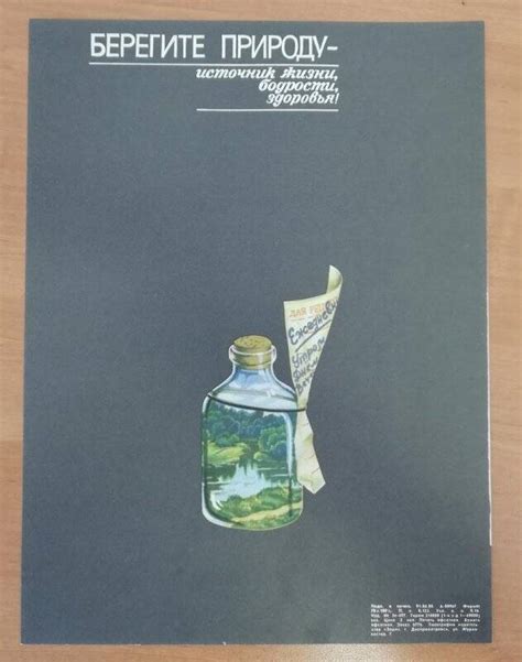 Плакат. Берегите природу 1980 г.