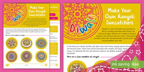 Make Your Own Rangoli Suncatchers